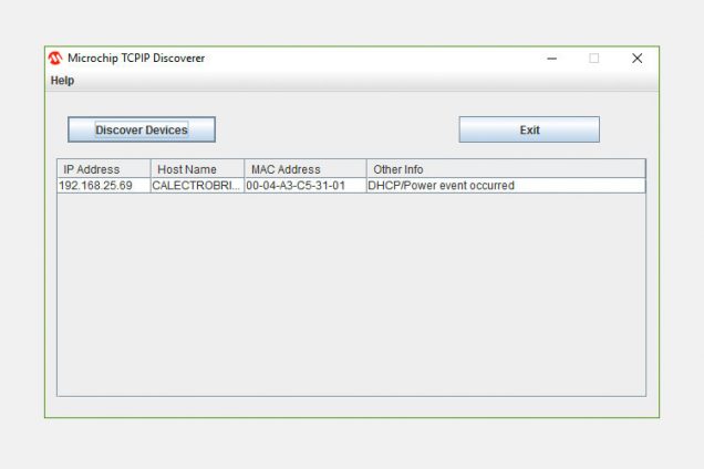 Microchip TCPIP Discoverer - Calectro